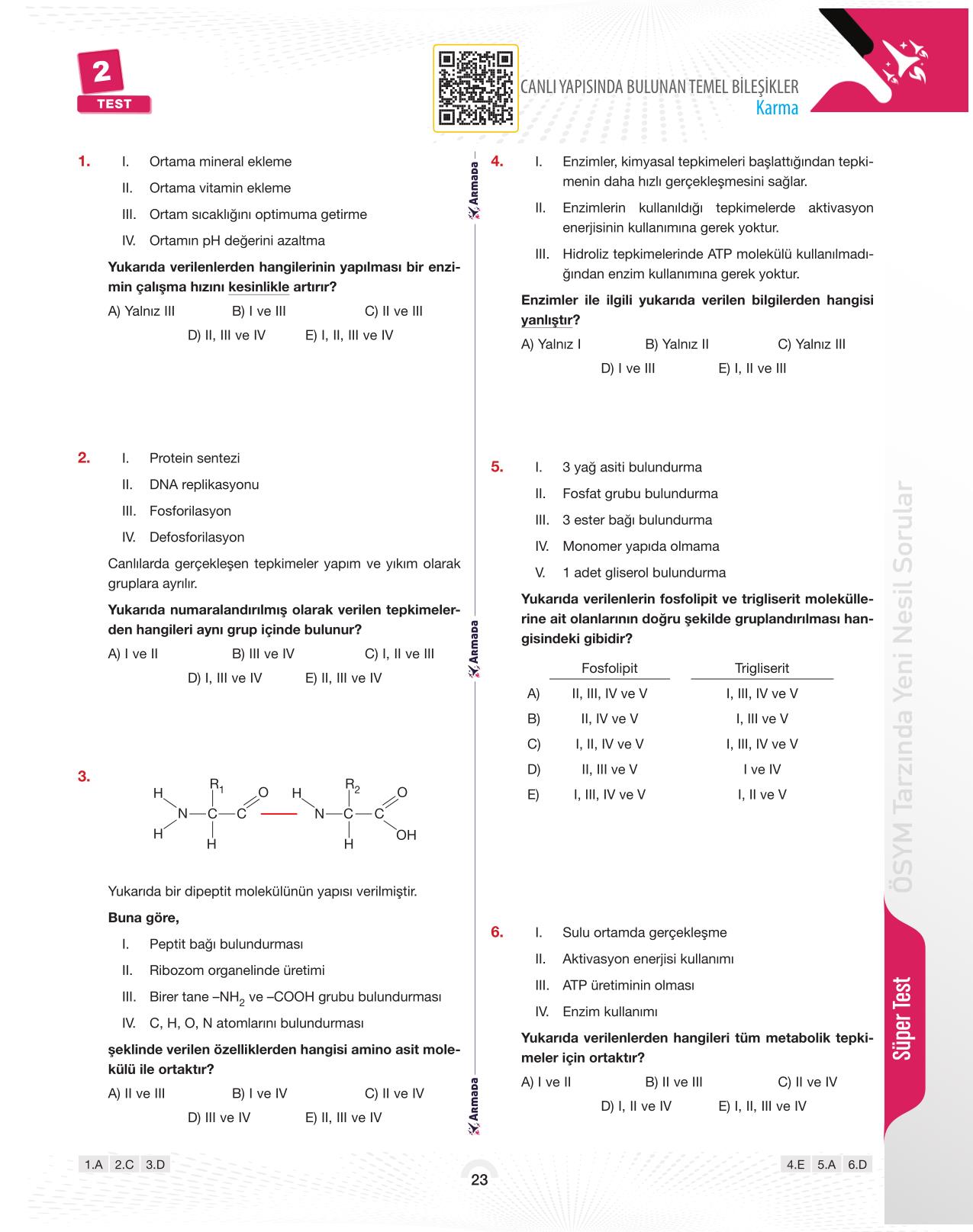 TYT Biyoloji Süper Yeni Nesil Soru Kitabı | Armada Yayınları
